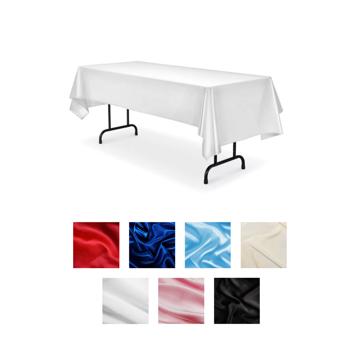 Rectangle Tabletop Linens For Your Event – Los Tres Party Rentals